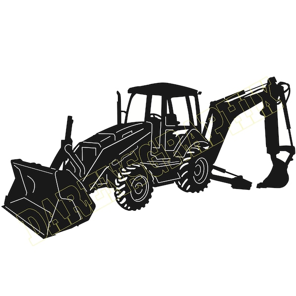 Backhoe Sticker - Etsy