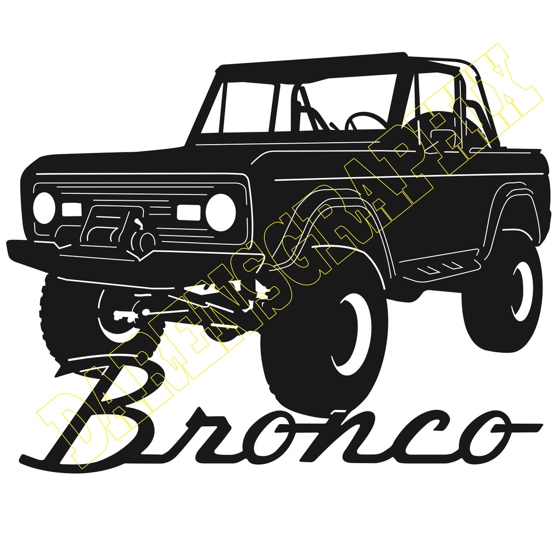 DXF File Ford Bronco | Etsy