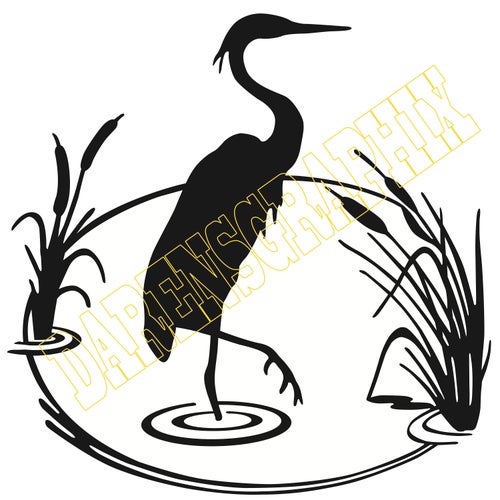 Vector HERON Heaven Bird AI PNG Eps Pdf Svg Dxf Jpg - Etsy