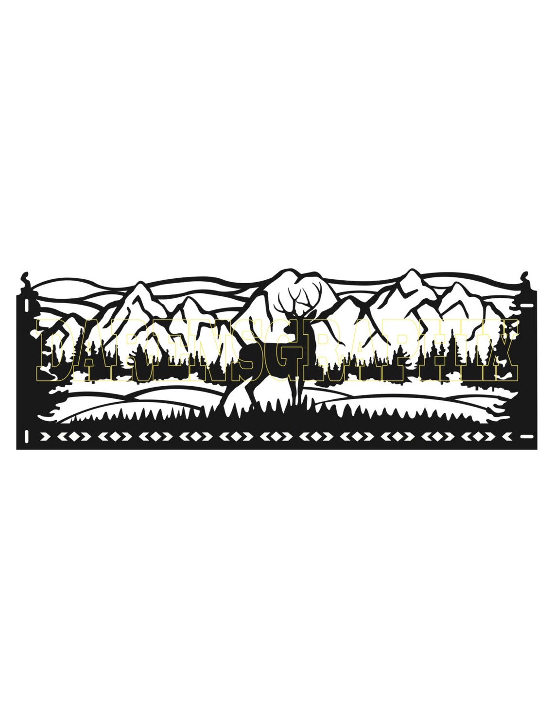 DXF File "deer Fire Ring" - Etsy