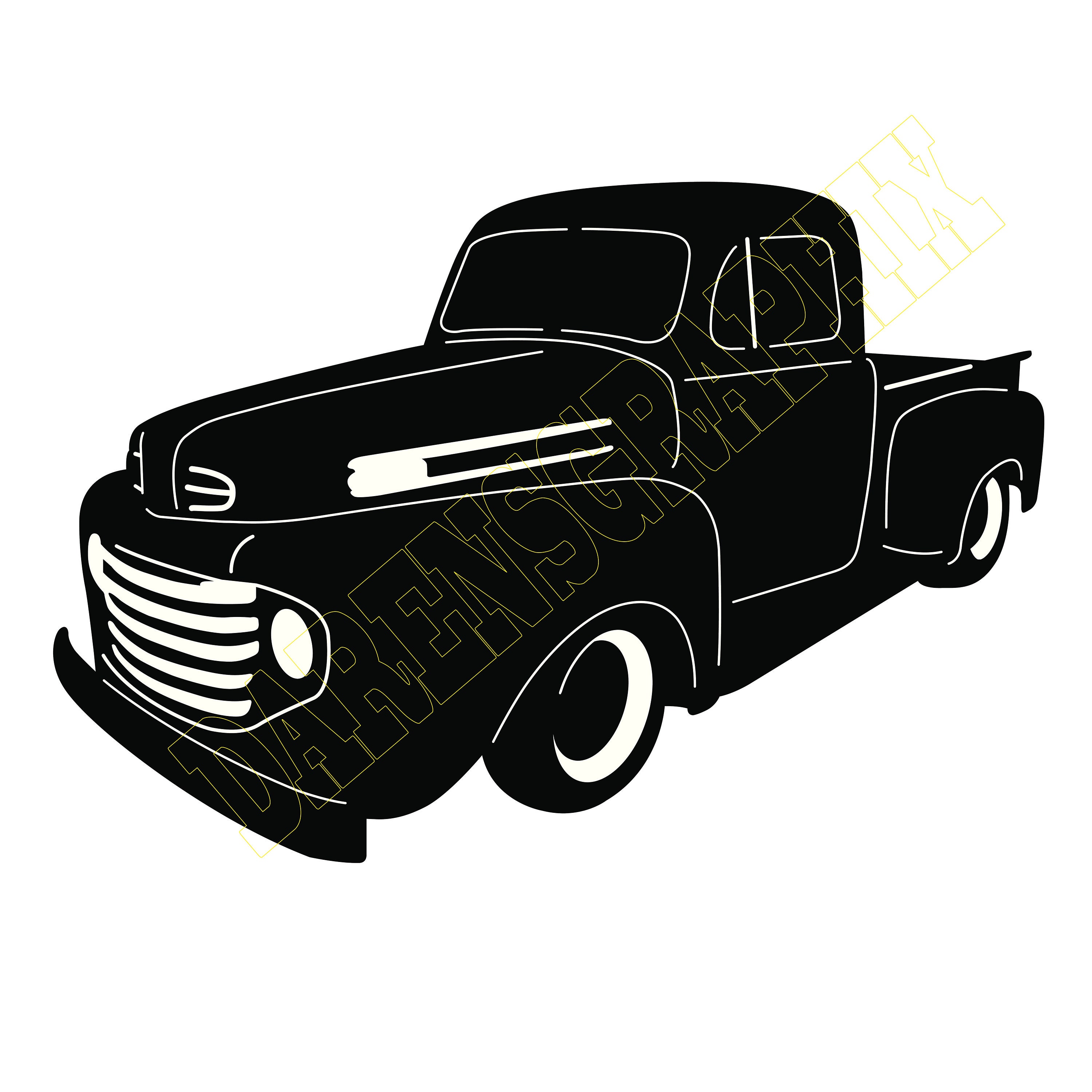 DXF File '48 Ford F1 - Etsy
