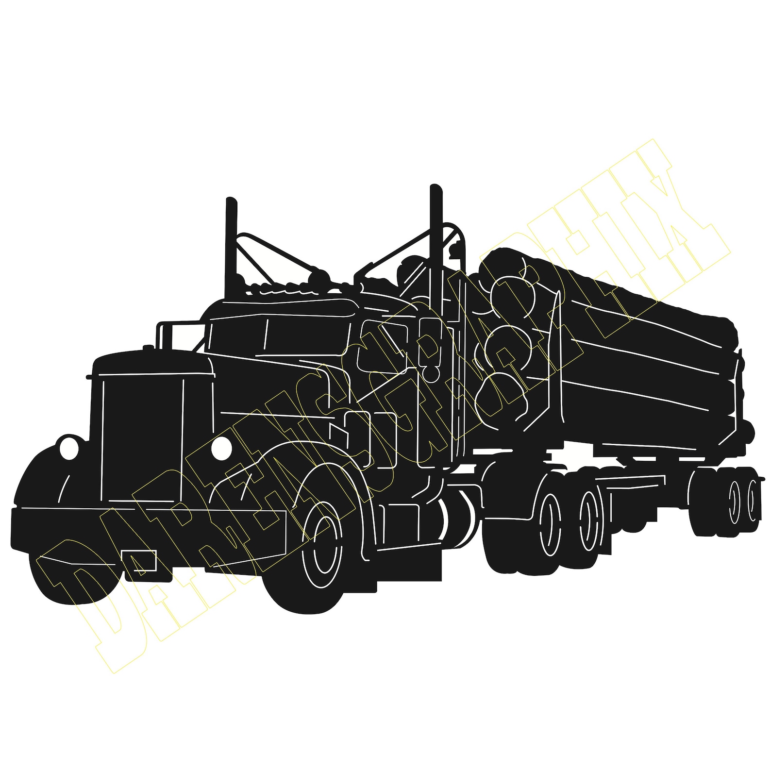 DXF File "log Truck" - Etsy