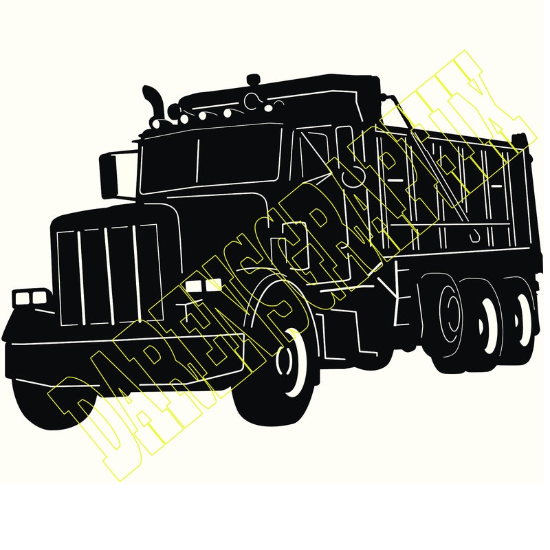 Peterbilt Dump Truck Svg - Etsy