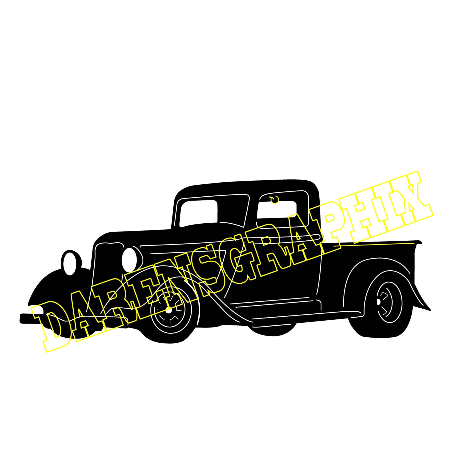 DXF File of a Hot Rod 33 Dodge Pickup for Use With a CNC Machine - Etsy