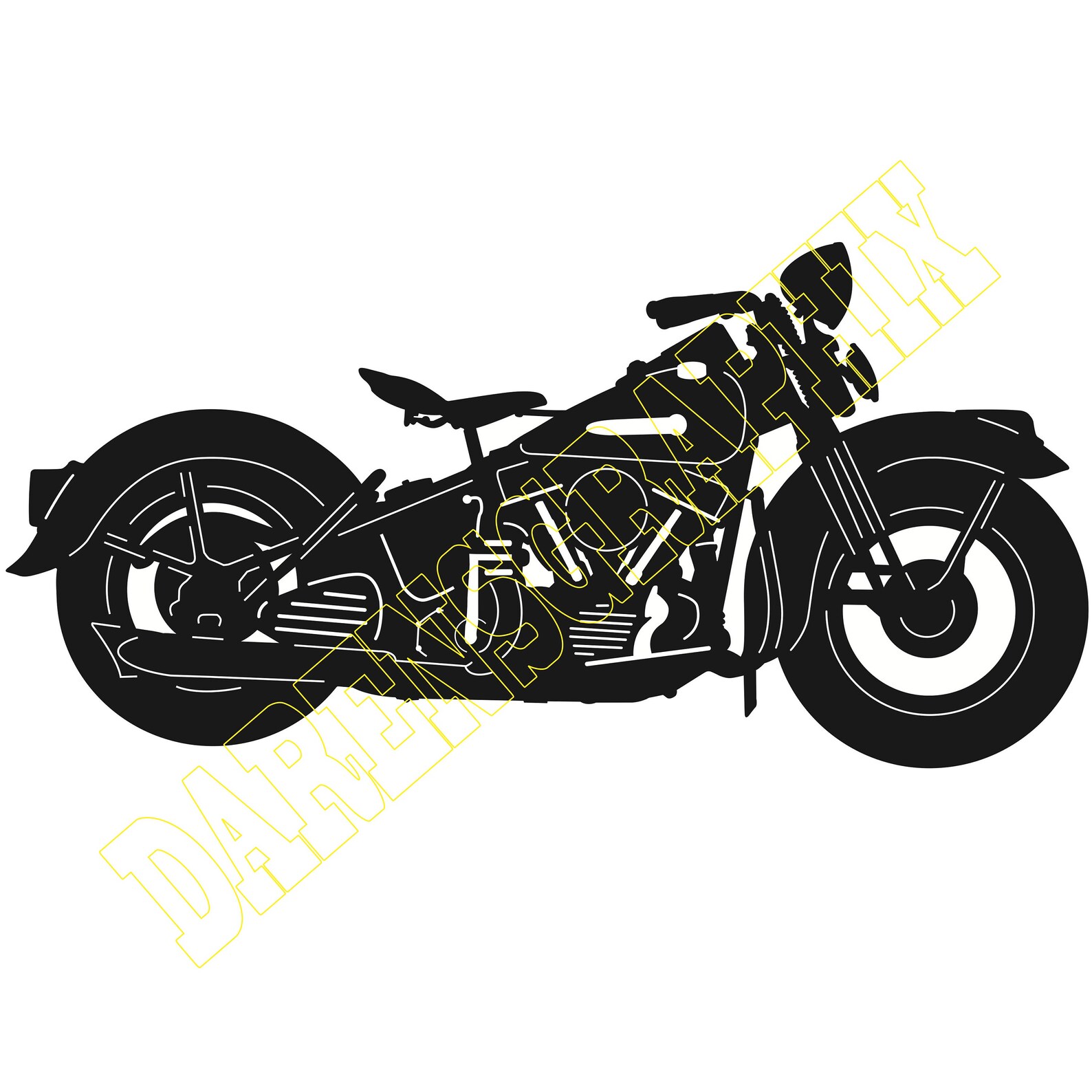 DXF File "'48 Harley" - Etsy