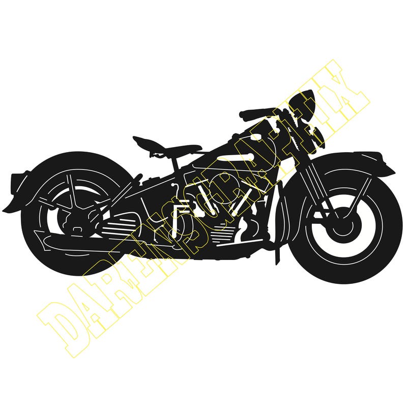 DXF File "'48 Harley" - Etsy