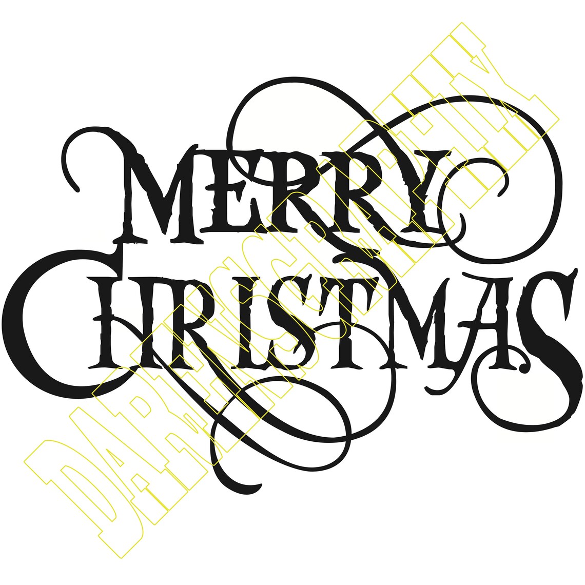 DXF File merry Christmas - Etsy