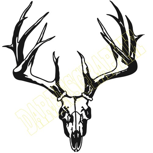 DXF File deer Skull - Etsy