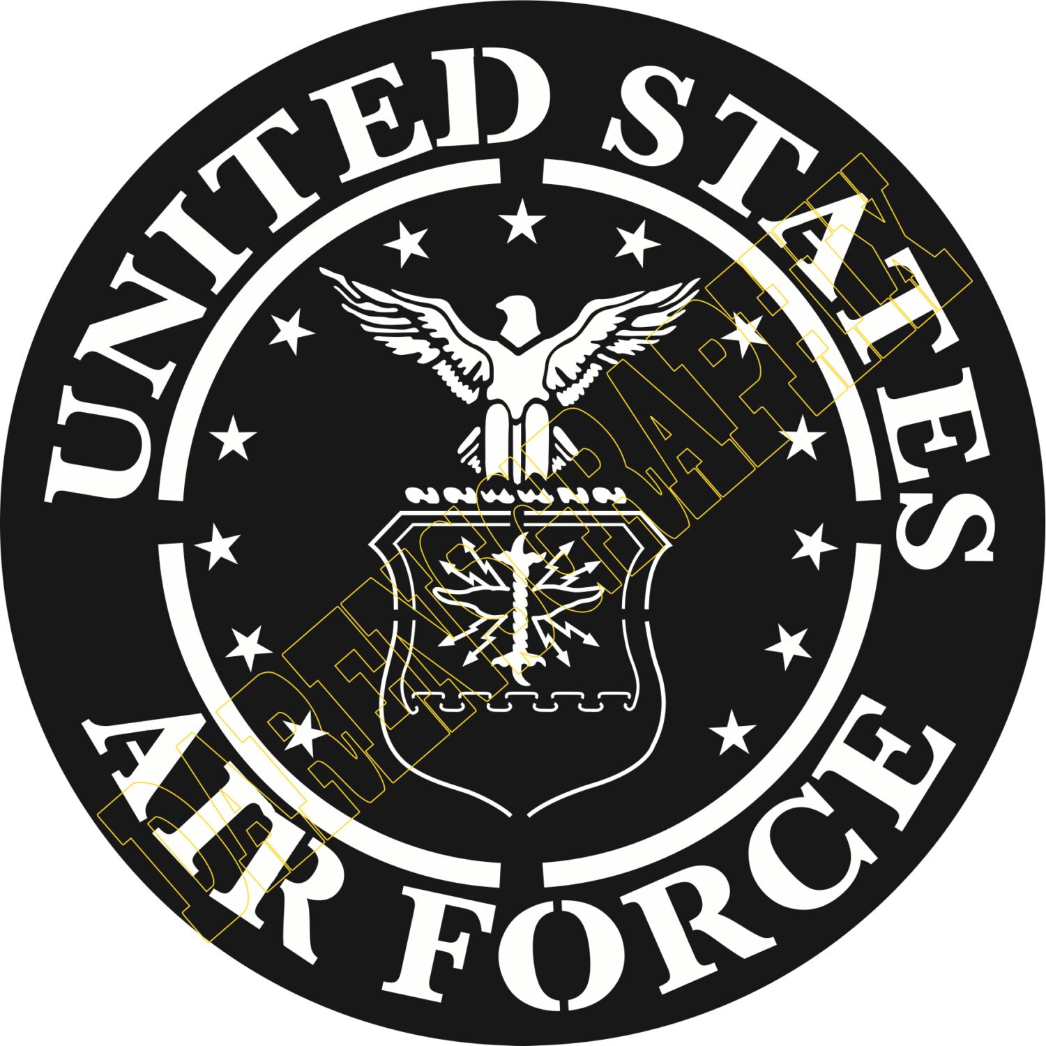 DXF File "air Force" - Etsy