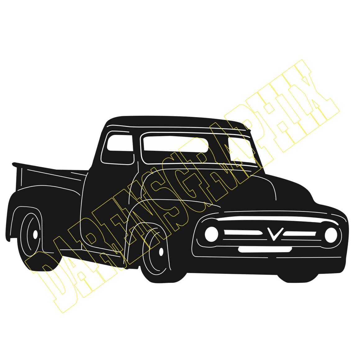 DXF File " '56 Ford Pickup" - Etsy