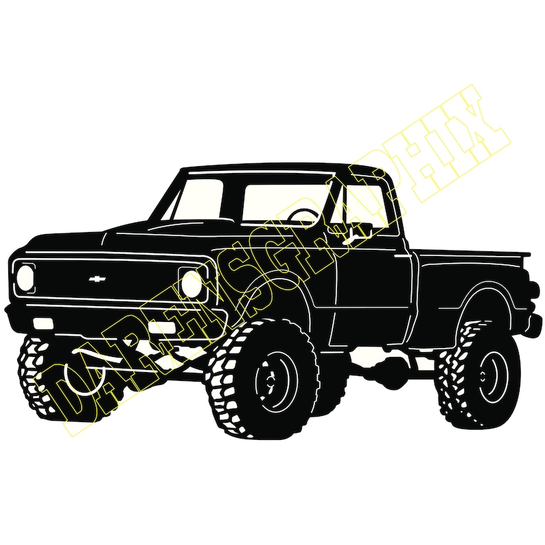 DXF File "72 Chevy Pickup" - Etsy