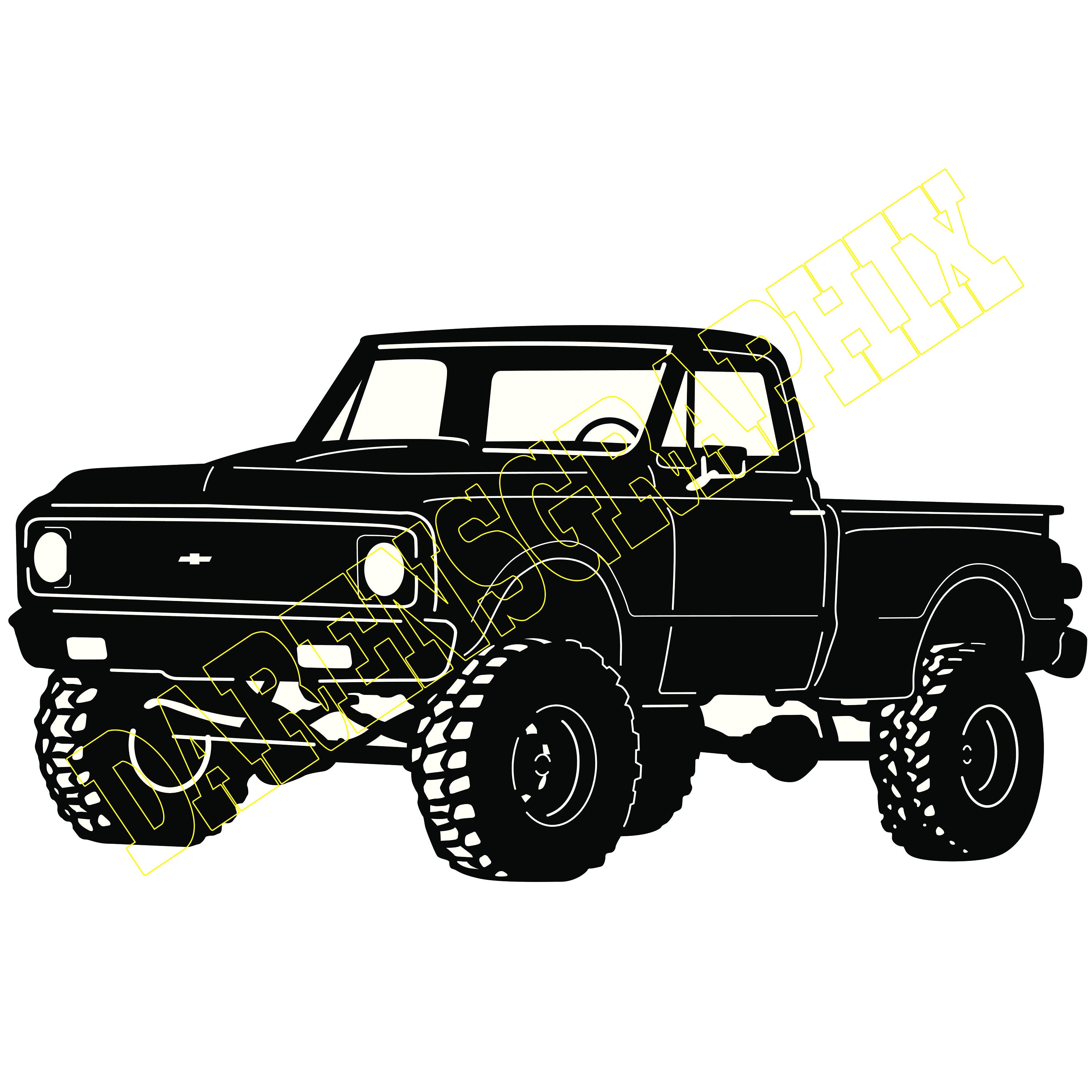 DXF File "72 Chevy Pickup" - Etsy