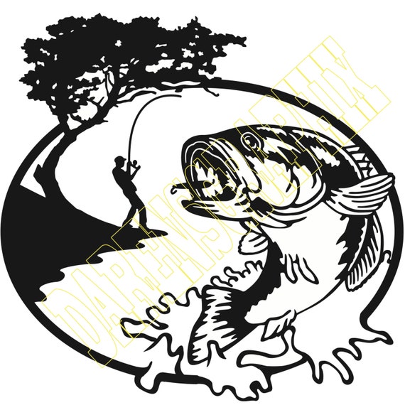 DXF File Fishing | Etsy