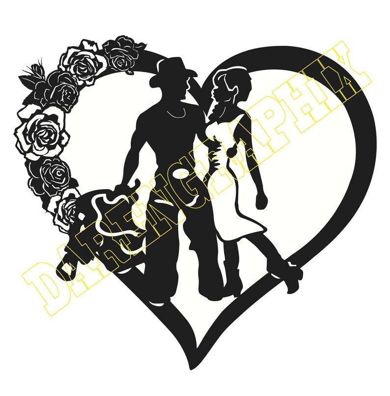 DXF File "cowboy Couple" - Etsy