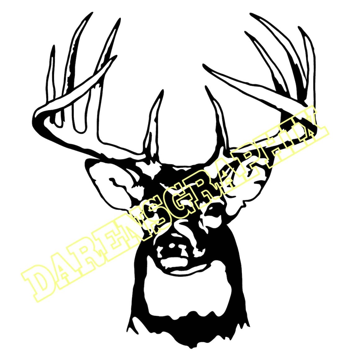 Dxf File of a Deer for Use With a Cmc Machine for Making Wall Display ...
