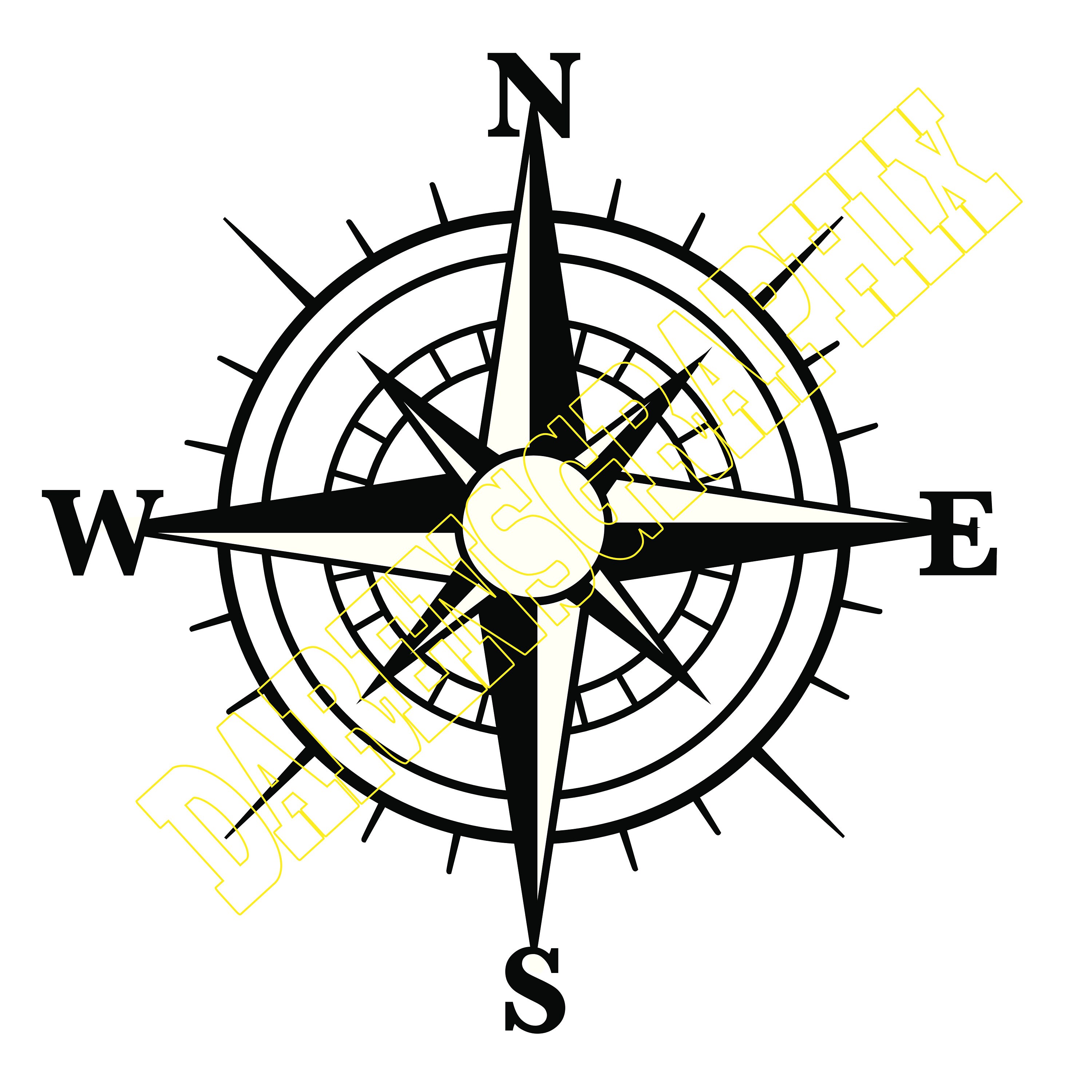 Dxf File Compass Etsy
