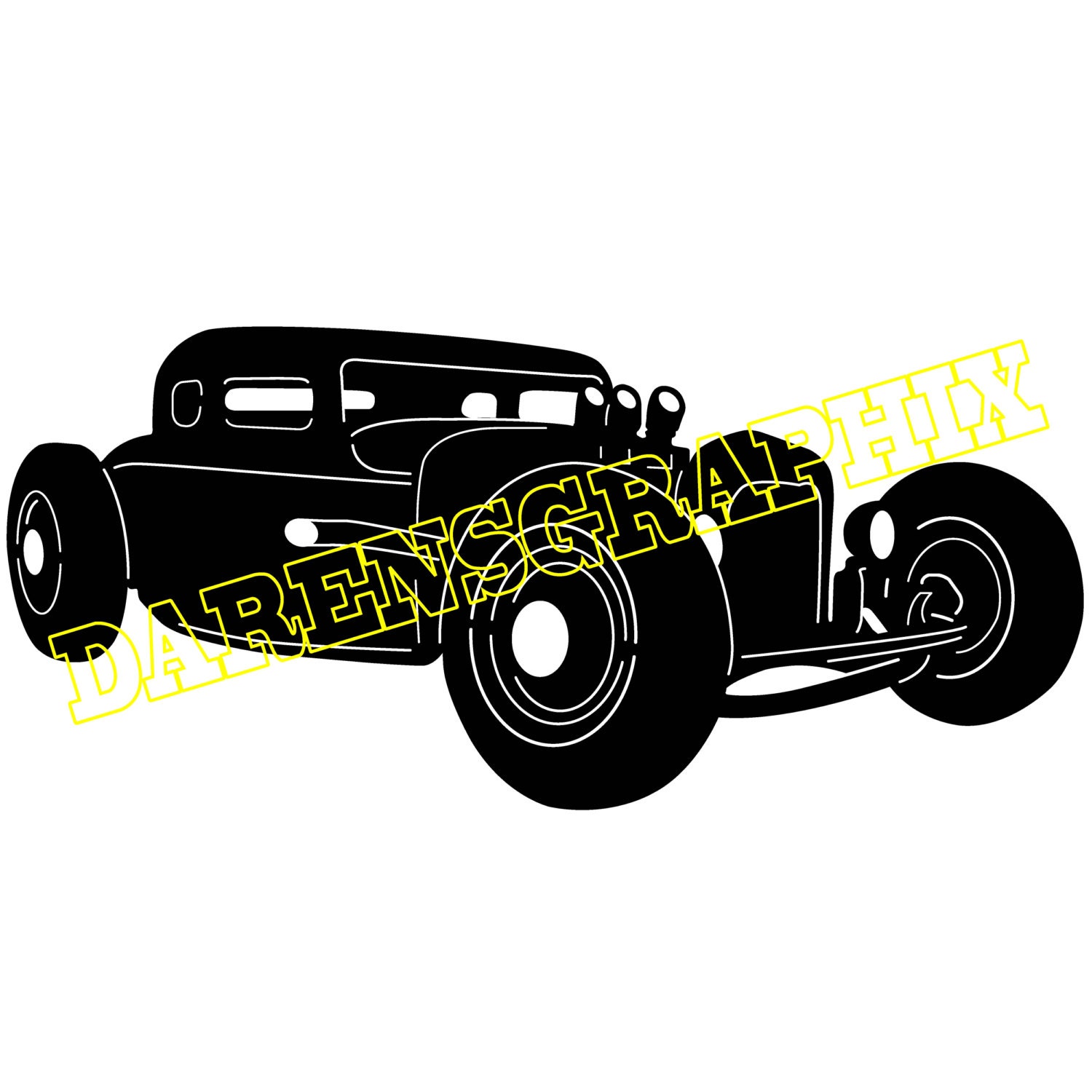 DXF File of a Hot Rod Coupe for Use With a Cmc Machine - Etsy
