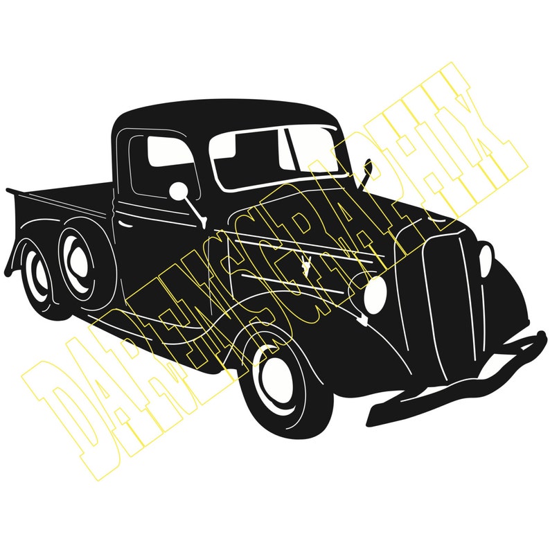 DXF File " '37 Ford Pickup" - Etsy