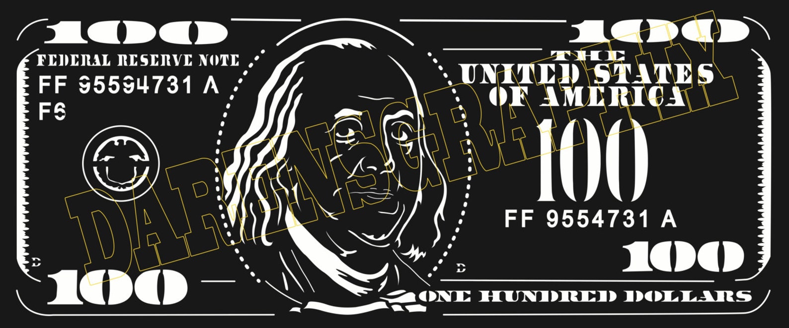 DXF File "100 Dollar Bill" - Etsy