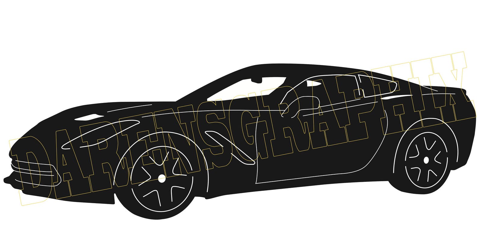 DXF File corvette - Etsy