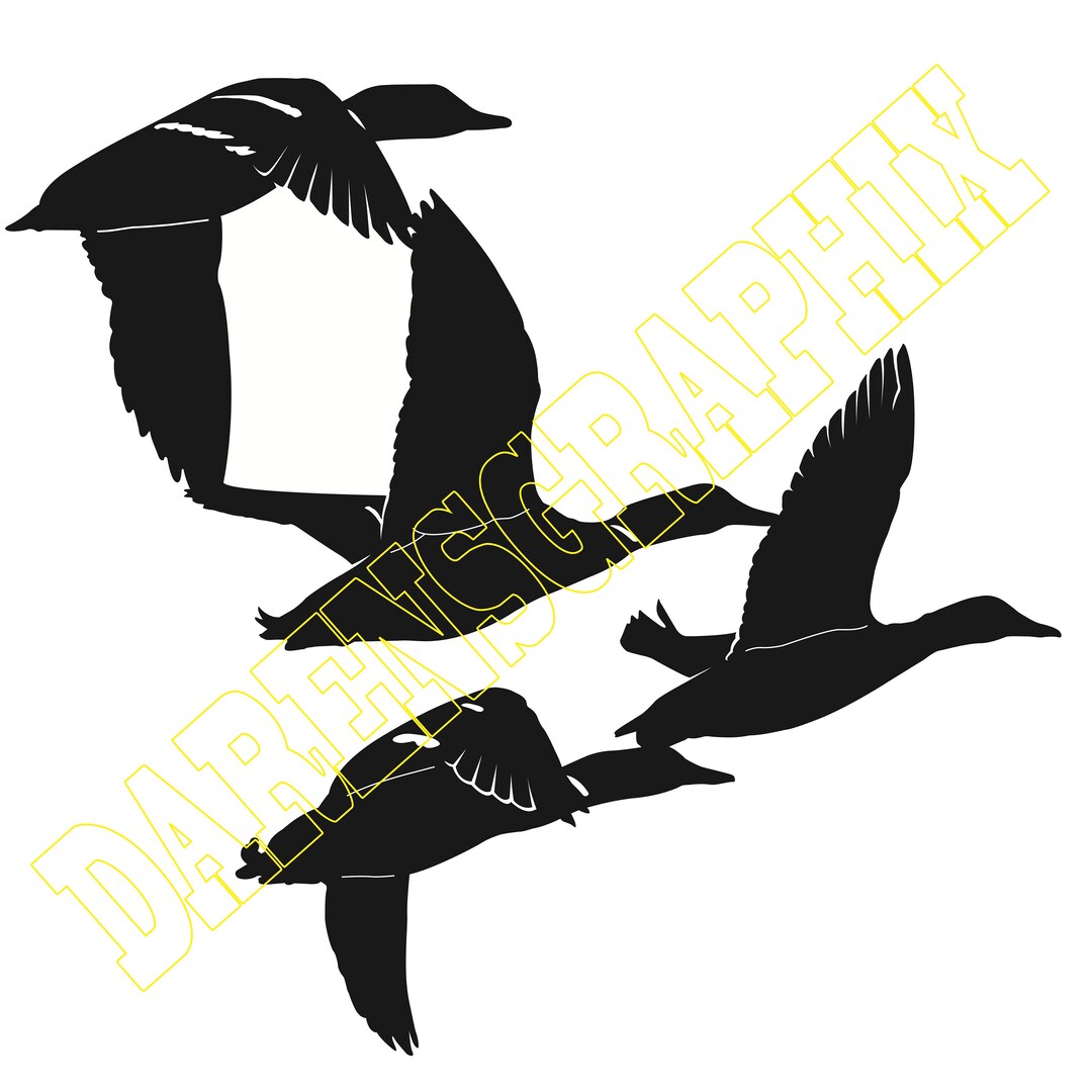 DXF File "ducks in Flight" - Etsy