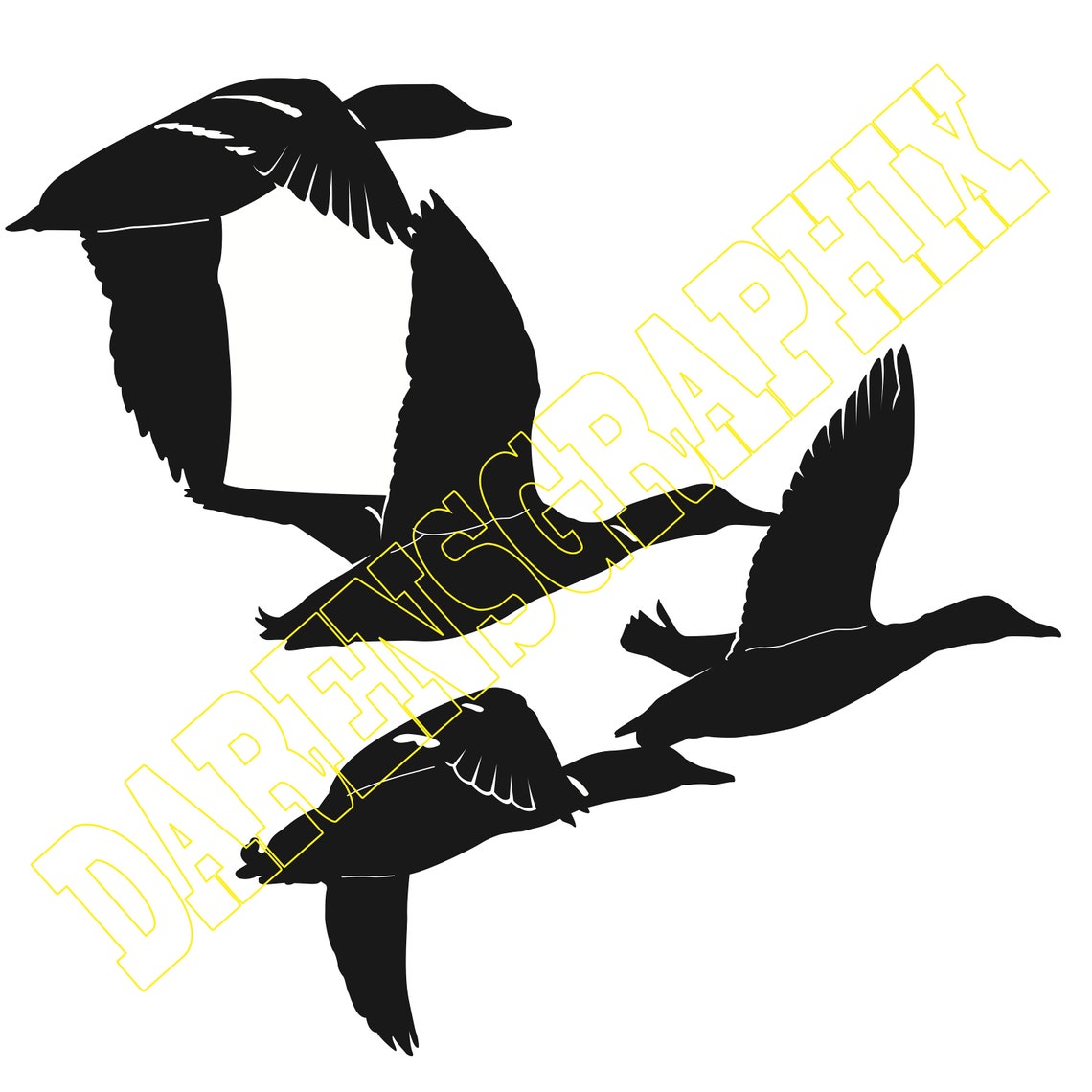DXF File ducks in Flight - Etsy