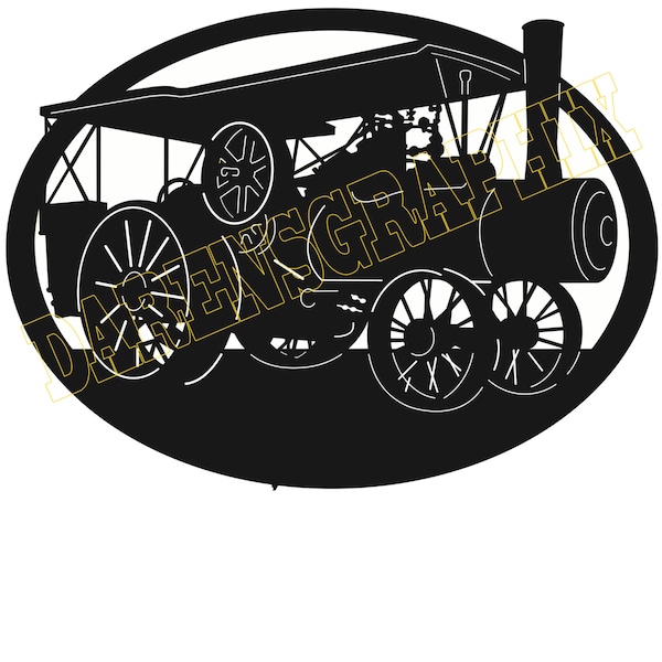 Steam Engine Tractor Svg - Etsy