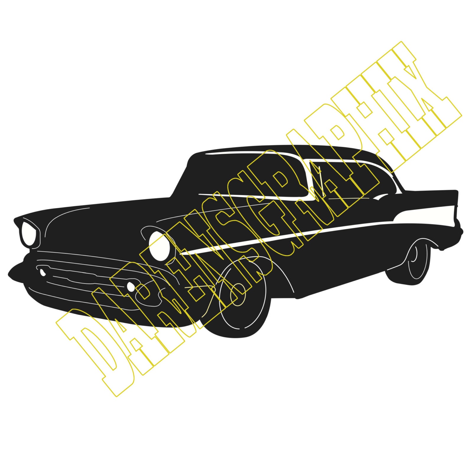 DXF File 57 Chevy - Etsy
