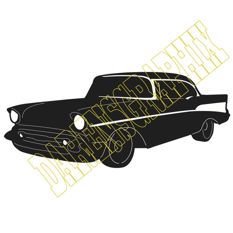 DXF File 57 Chevy - Etsy