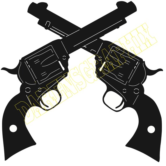 DXF File 6 Shooters | Etsy