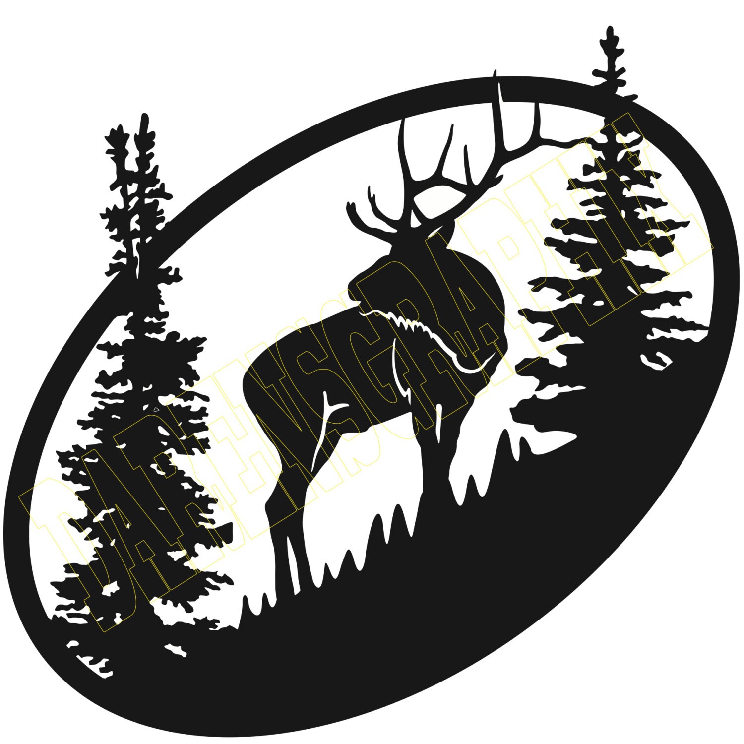 DXF File elk - Etsy