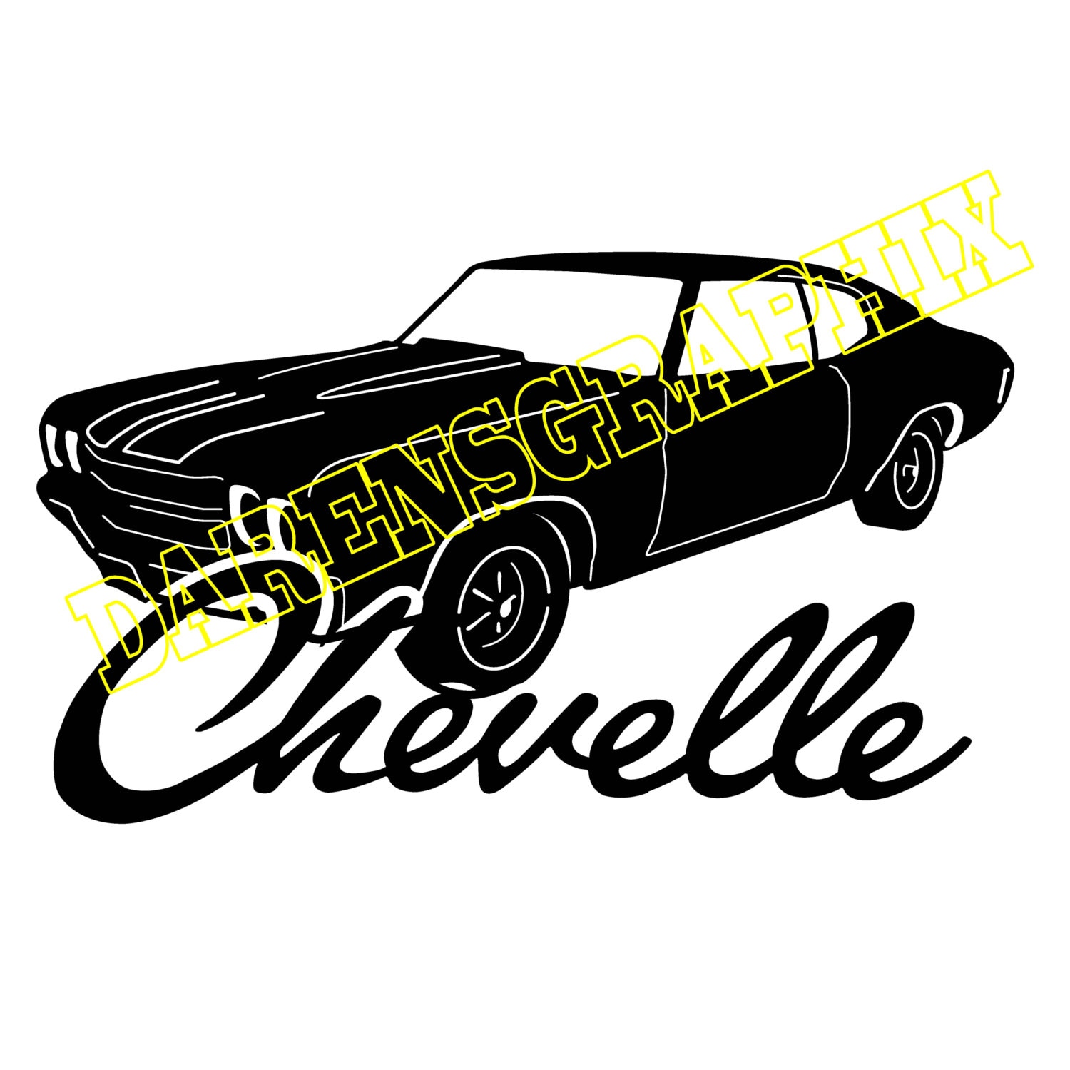 DXF File of a Chevy Chevelle for Use With a CNC Machine - Etsy