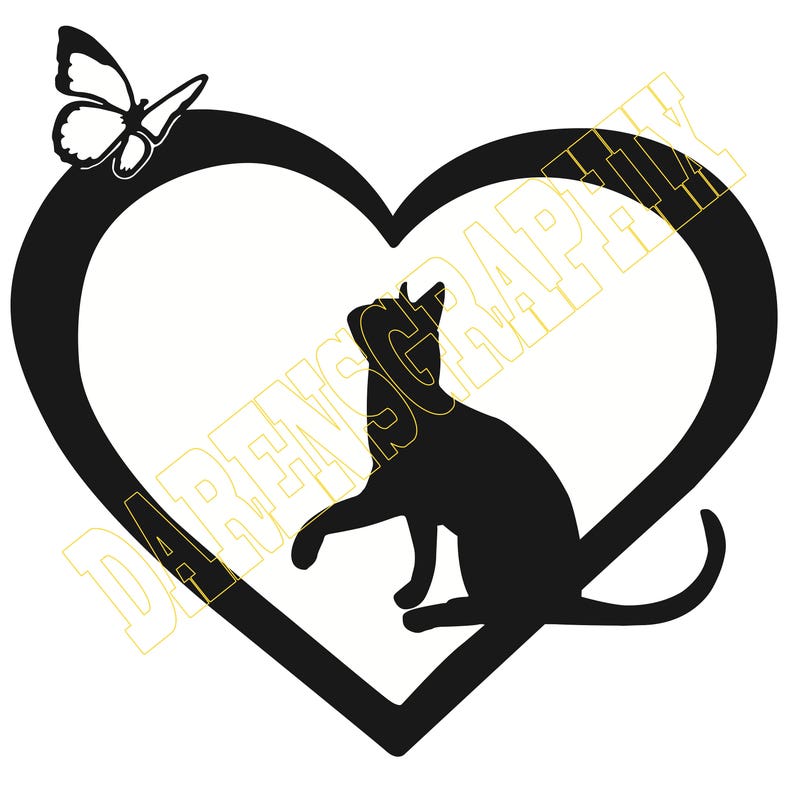 DXF File "cat" - Etsy