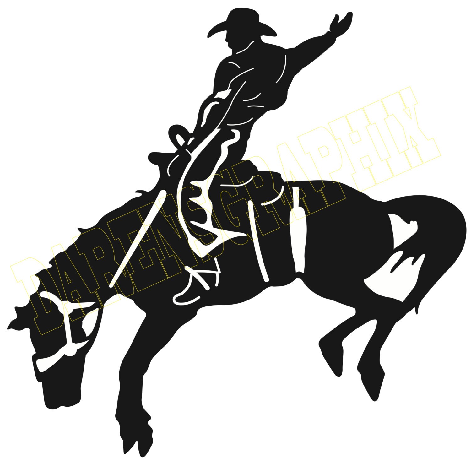 DXF File "bronco Busting" - Etsy