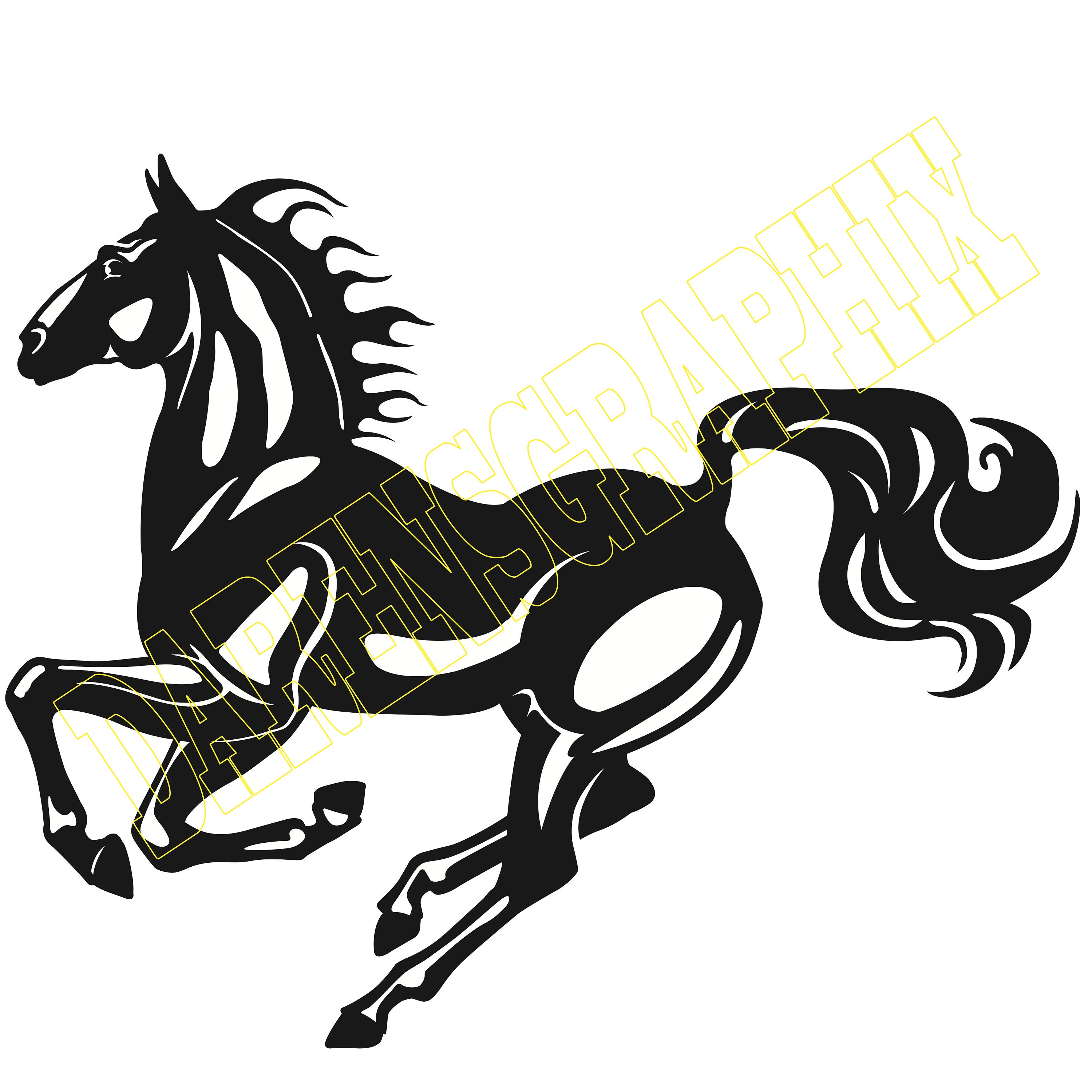 DXF File "horse" - Etsy
