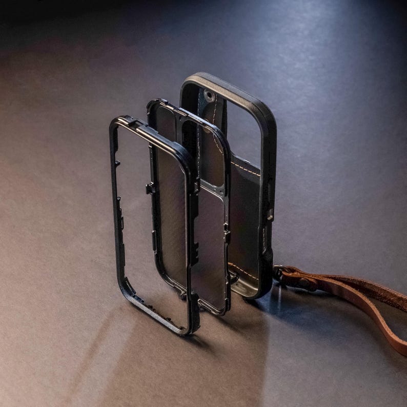 Full Grain Leather Phone Case for Iphone-wallet Kickstand and Loop-the ...