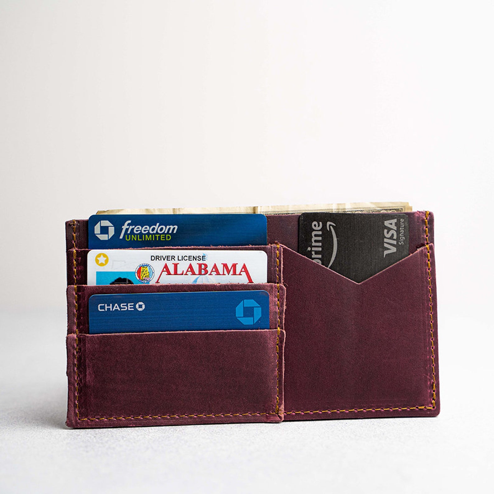 Personalized Fine Leather Insert Wallet for Purse or Handbag for Her ...