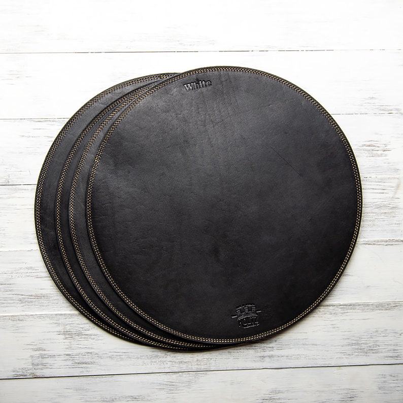 Personalized Leather Placemat Table Setting Kitchen Decor-leather ...