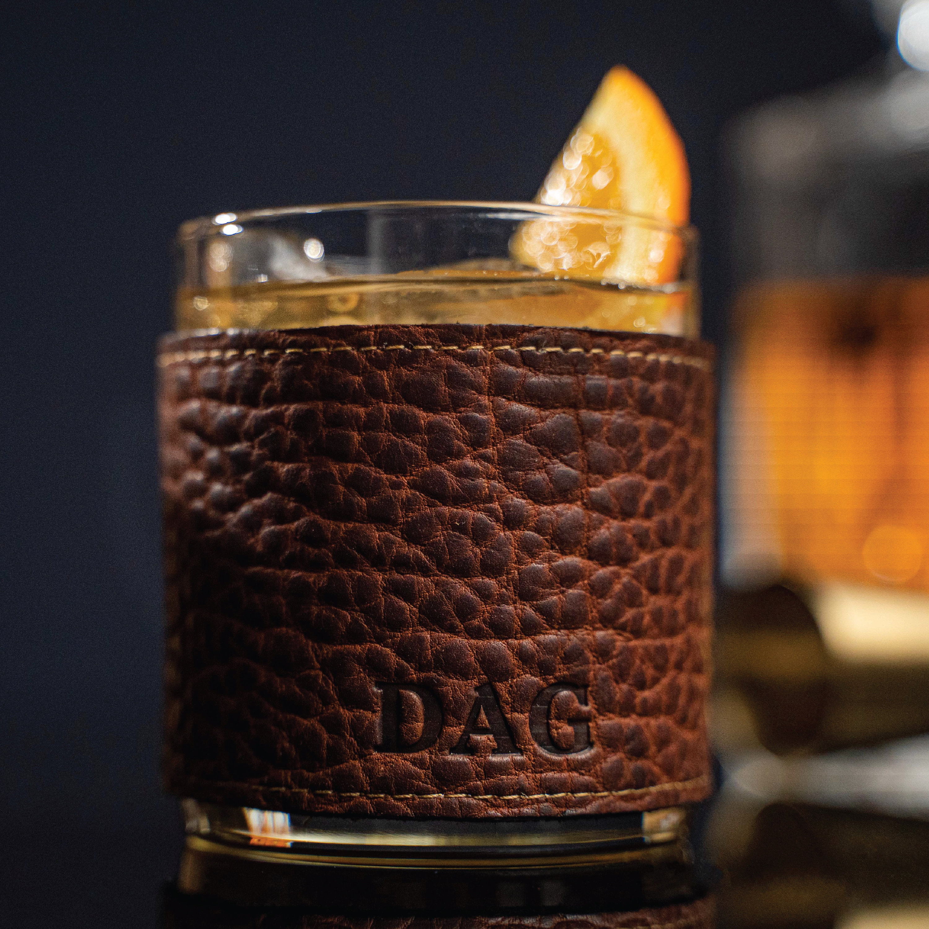 Personalized Leather Whiskey Glass Wraps Shrunken Bison | Etsy Canada