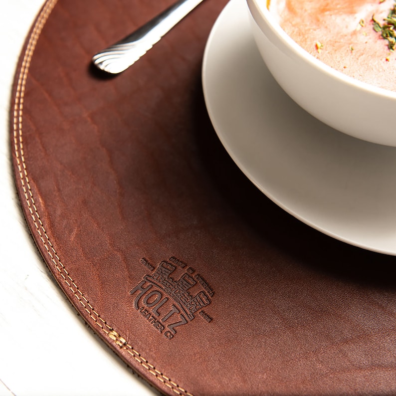 Personalized Leather Placemat Table Setting Kitchen Decor-leather ...