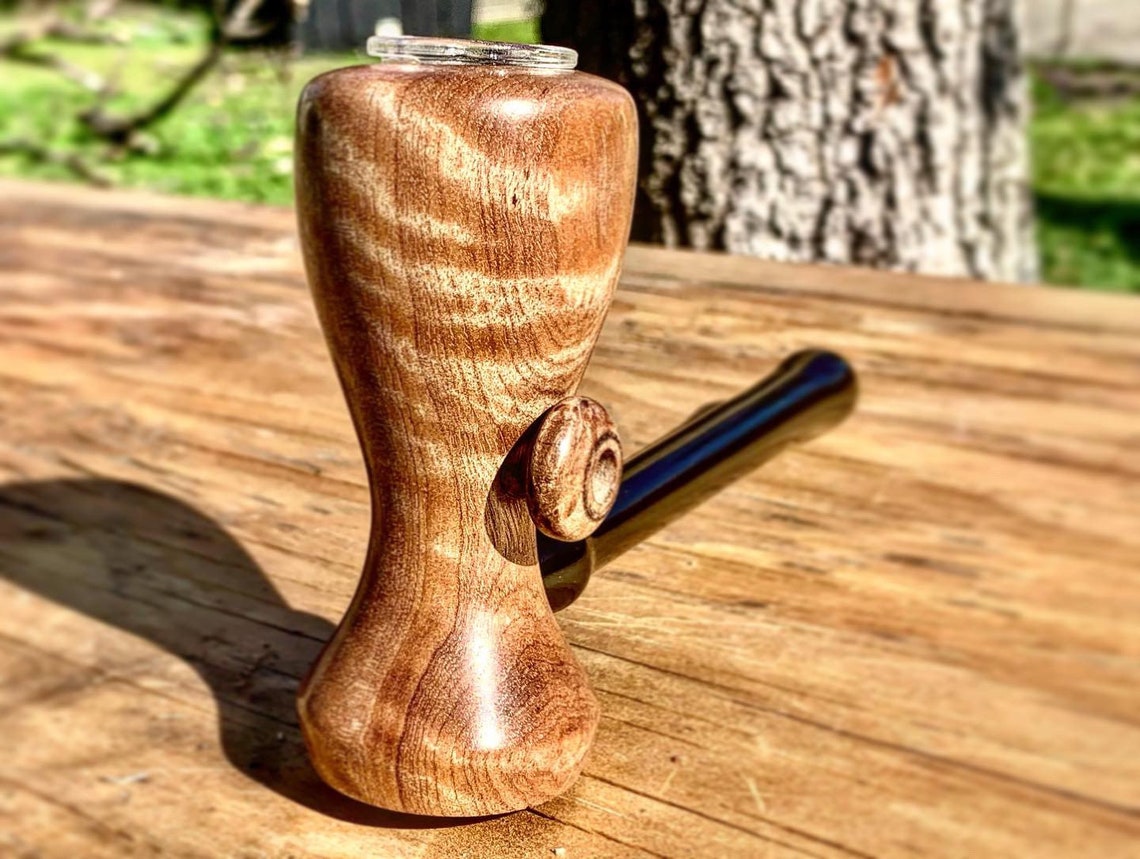 Hand Turned Curly Crepe Myrtle African Ebony and Birds Eye - Etsy