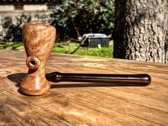 Hand Turned Curly Crepe Myrtle African Ebony and Birds Eye - Etsy