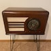 Vintage American Broadcast Radio on Cast Iron Legs - Radio No Longer ...