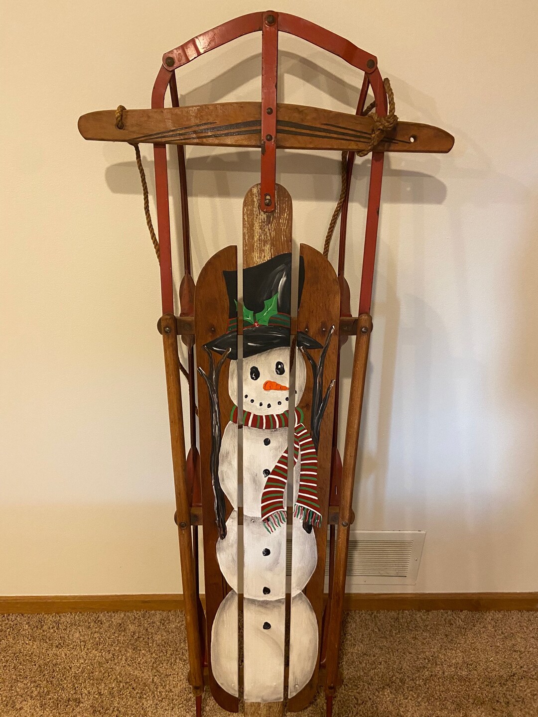 Vintage Metal Runner Children's Sled. - Etsy