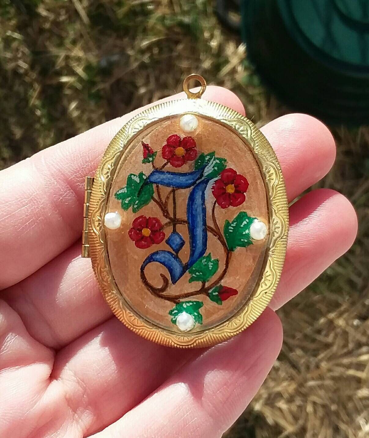 Hand Painted Portrait Lockets | Etsy