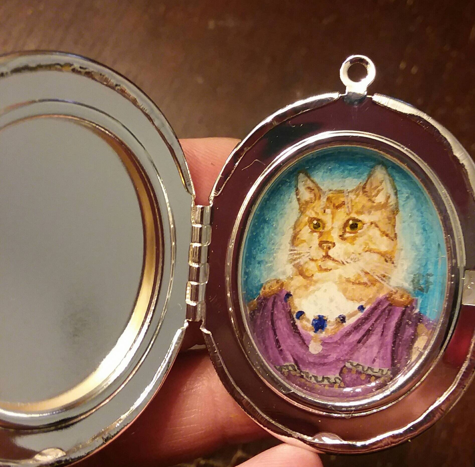 Hand Painted Portrait Lockets | Etsy