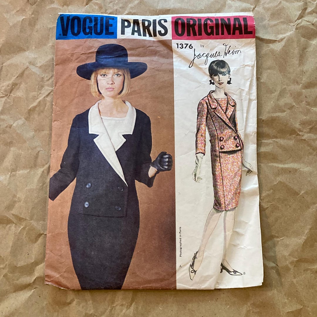 Vintage Vogue Sewing Pattern: Jacques Heim Paris Dress #1376, Bust 38 ...