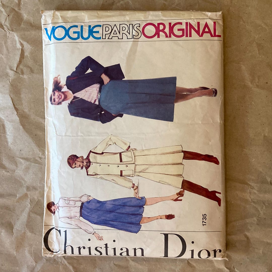 VINTAGE VOGUE Christian Dior Paris Original Wide Pleated Skirt, Blouse ...