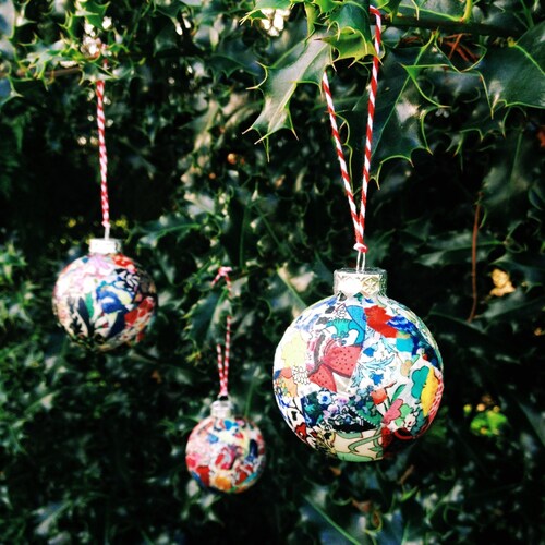 Christmas Bauble Paper Mache Bauble Secret Santa Present | Etsy UK