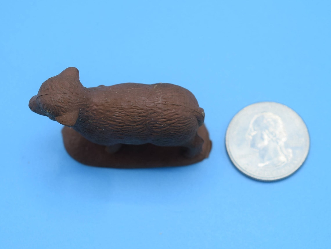 Miniature Plastic Brown Sheep Vintage Mini Plastic Lamb | Etsy